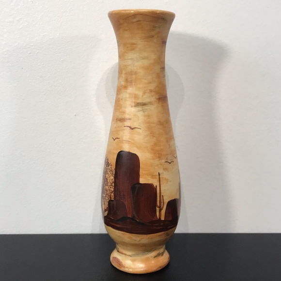 Vintage | Accents | Thora Pottery Southwestern Art Bud Vase Mesa Cactus ...
